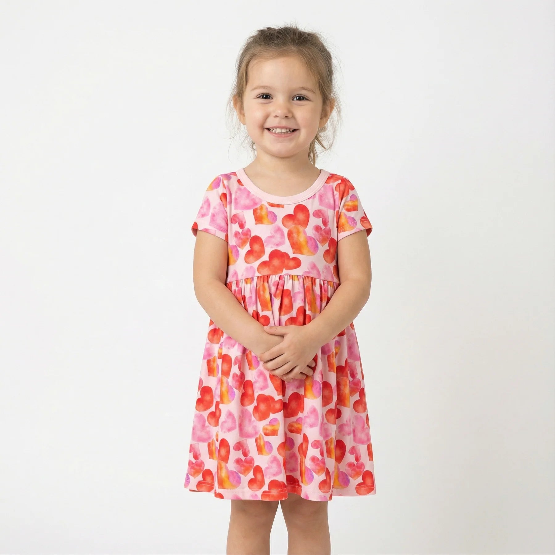 LOVE HEARTS SHORT SLEEVE DRESS – M.Fredric